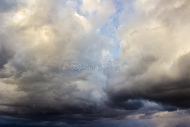 Cloudy Sky with Different Types of Clouds and Colors Stock Photo ...