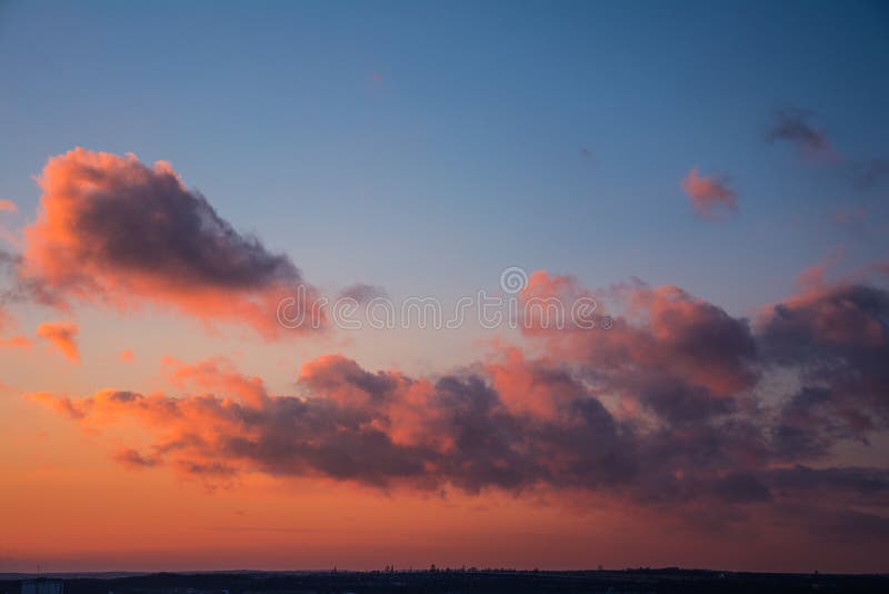 Cloudy sky in evening stock photo. Image of dawn, sunset - 88354524