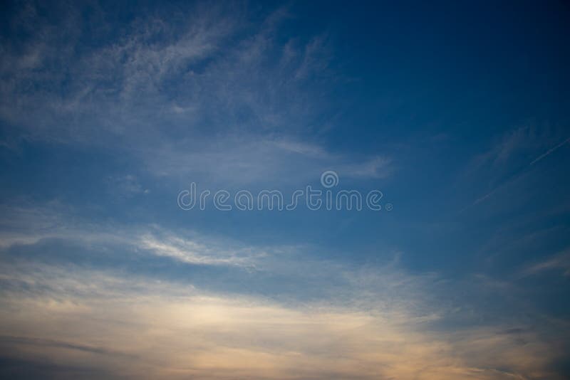 Cloudy sky in evening stock image. Image of natural - 144836135