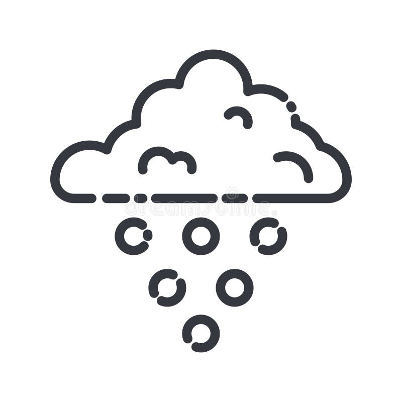 Cloudy Sky with Hail on Transparent Background Stock Vector ...