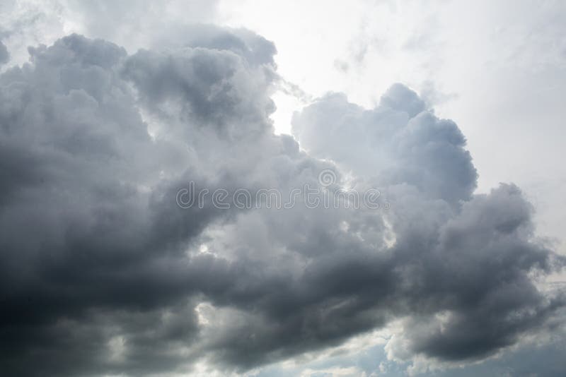 Cloudy Sky with Heavy Gray Clouds. the Storm is Coming Stock Image ...