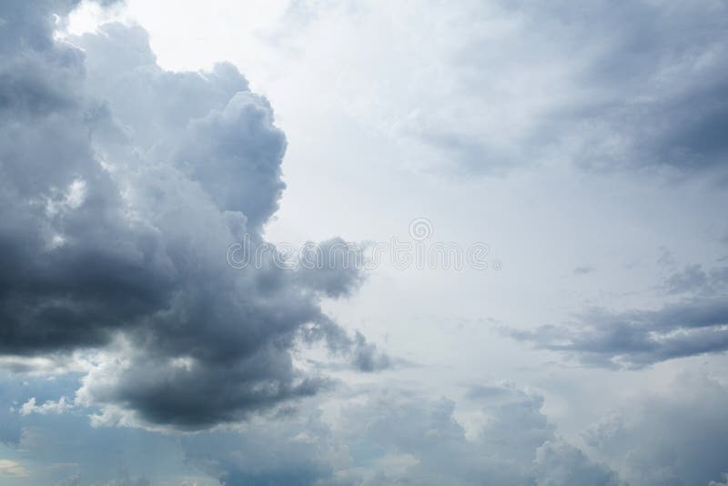 Cloudy Sky with Heavy Gray Clouds. the Storm is Coming Stock Photo ...