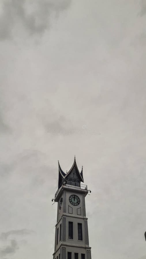 Cloudy Sky in Jam Gadang stock image. Image of bukittinggi - 262510239