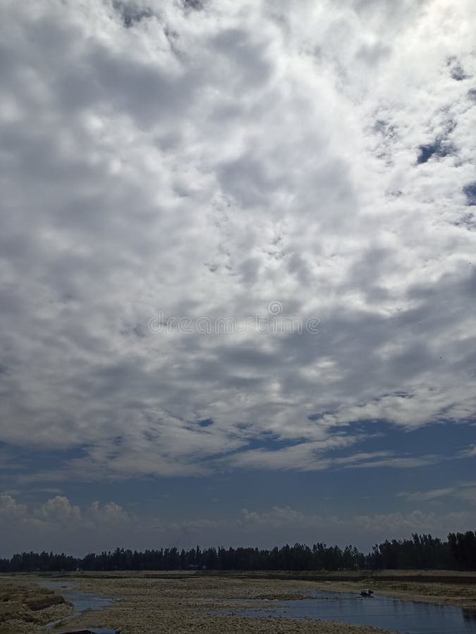 Cloudy Sky in Kulgam District Stock Photo - Image of kulgam, horizon ...
