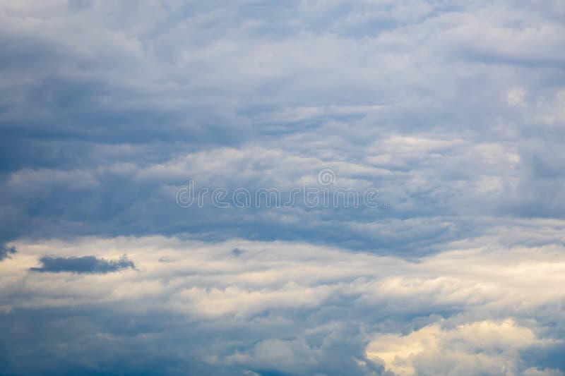 Cloudy Sky with Layers of Overcast Atmosphere in Natural Light Stock Image - Image of fluffy ...