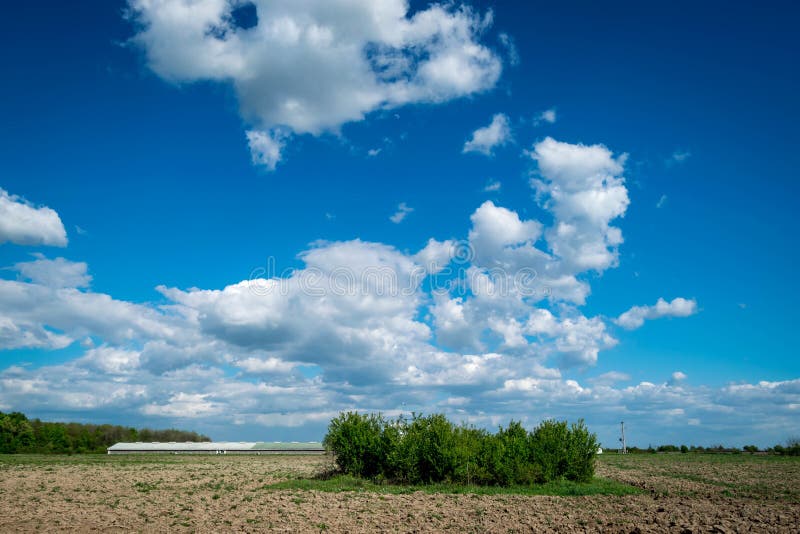Cloudy Sky in Middle of Nowhere Stock Image - Image of blue, landscape ...
