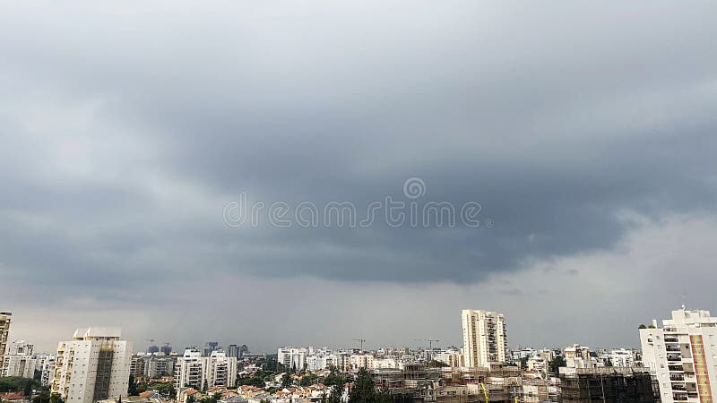 Cloudy Sky Over the City. the Storm is Coming Stock Photo - Image of ...