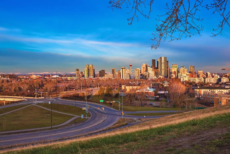 Cloudy Sky Over the Downtown Calgary Skyline Stock Photo - Image of ...