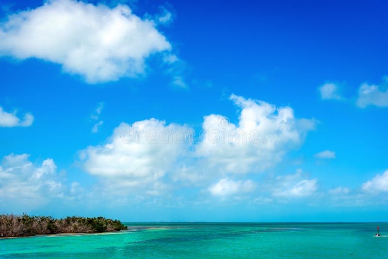 Cloudy Sky Over Florida Keys Shore Stock Image - Image of chair, shore ...