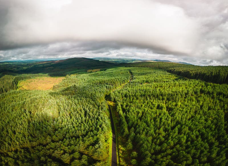 Cloudy Sky Over Gortin Glens Forest Park in Omagh Ireland Stock Photo ...