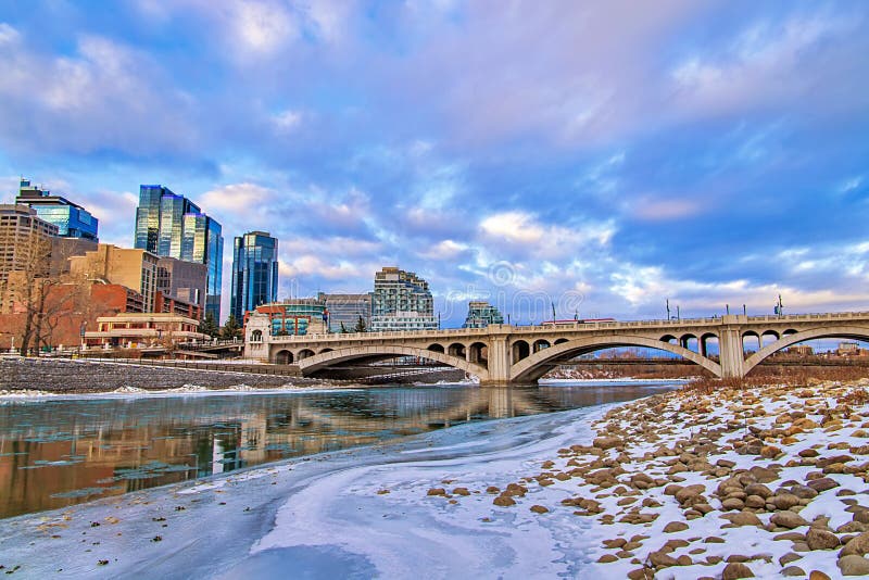 Calgary, Bow River stock image. Image of north, alberta - 15386947