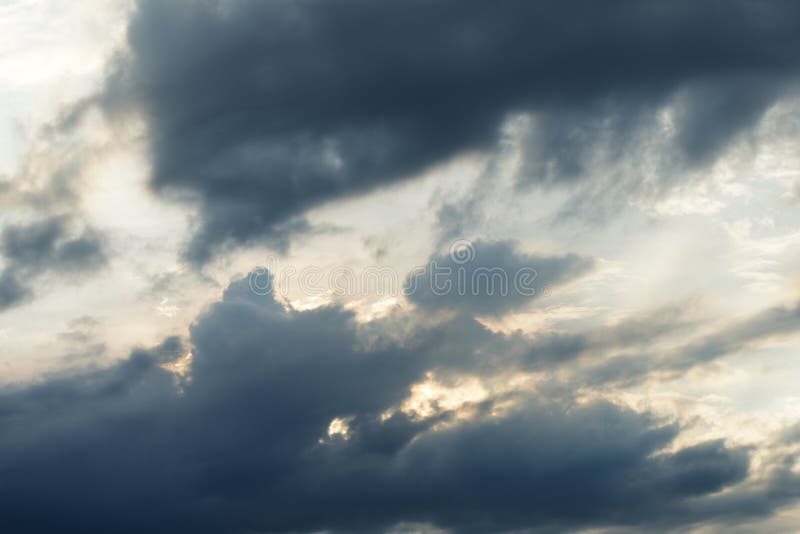 Cloudy Sky on an Overcast Day. Dramatic Background Stock Photo - Image ...
