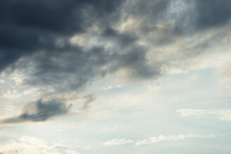 Cloudy Sky on an Overcast Day. Dramatic Background Stock Image - Image ...