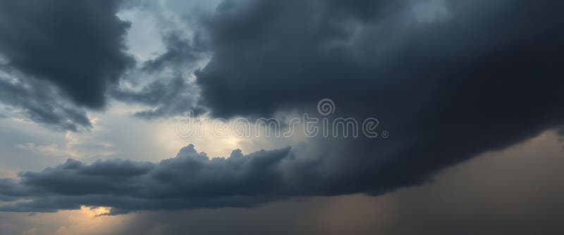 Cloudy Sky with a Plane Flying in the Distance Stock Illustration ...