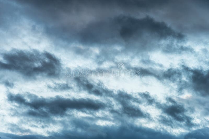 Cloudy Sky after the Rain by Sunset Stock Photo - Image of night ...