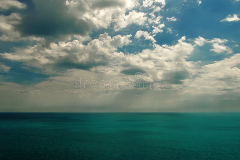 Cloudy sky and sea stock photo. Image of distant, dramatic - 29370554