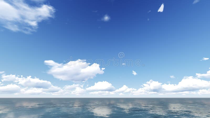 Cloudy Sky and Sea. Sea Summer Shot Stock Image - Image of clean ...