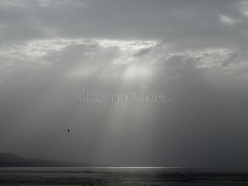 Cloudy Sky with a Single Gap Stock Image - Image of nature, ocean: 58406785