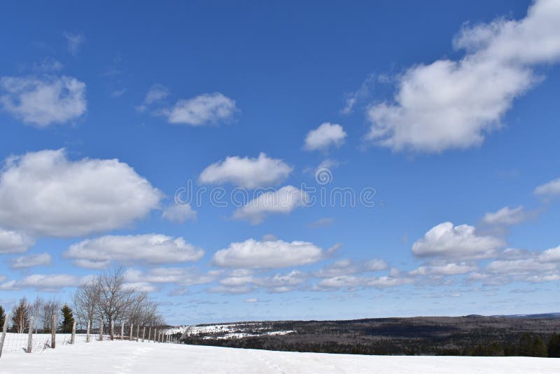 A Cloudy Sky on a Spring Day Stock Photo - Image of winter, land: 247556196