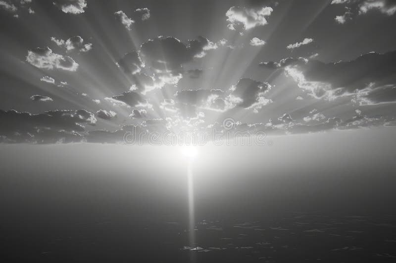 Cloudy sky with sunlight stock image. Image of outdoors - 374182685