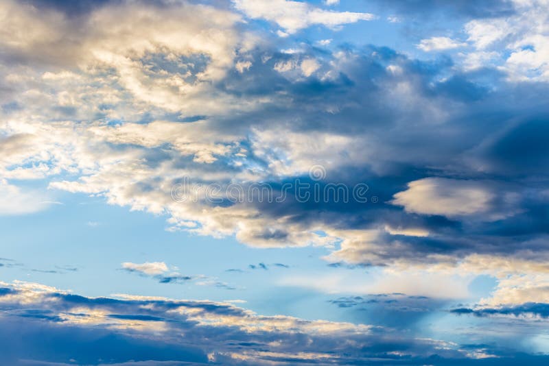 Cloudy sky at sunset stock photo. Image of space, cloudy - 77276252