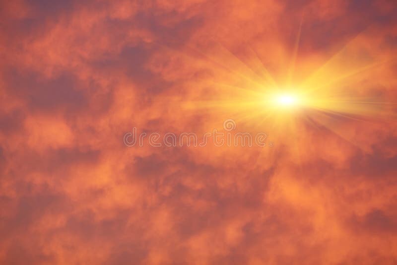 Cloudy Sky at Sunset. Gradient Color Stock Photo - Image of country ...