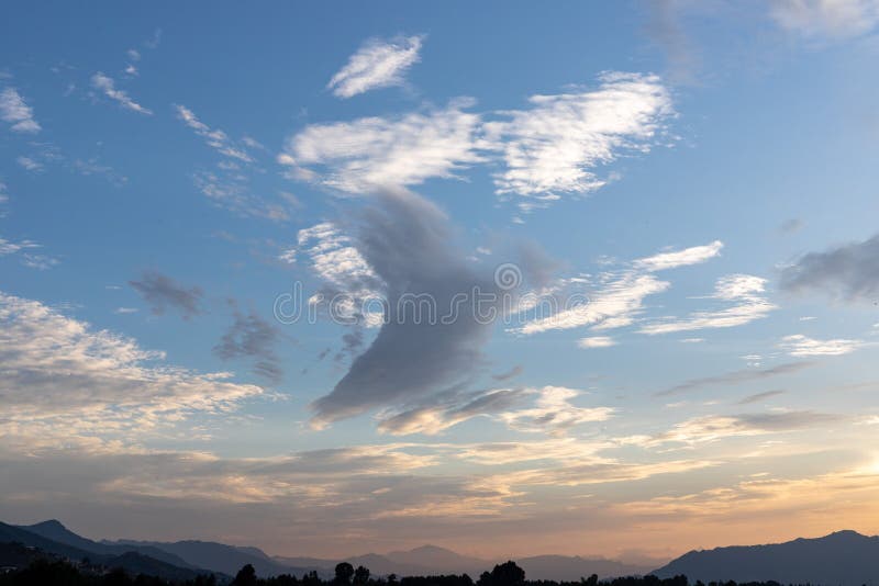 Cloudy Sky at Sunset. Sky Texture or Abstract Nature Background Stock ...