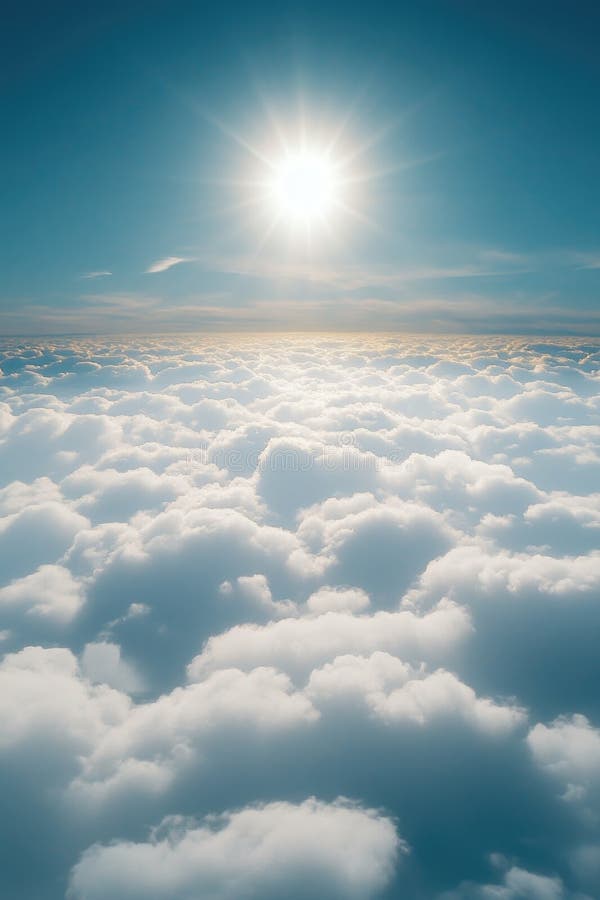 Cloudy sky with sunshine stock photo. Image of glow - 381265382