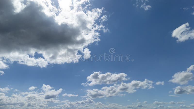 Cloudy Sky with a Vibrant Blue Background Showcases Dynamic White ...