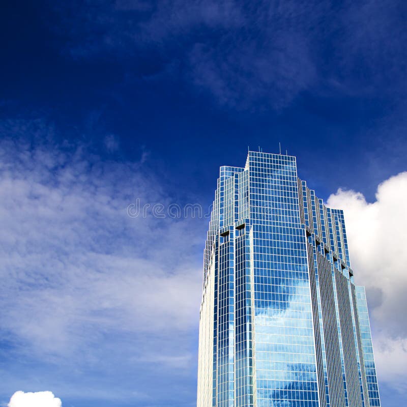 Skyscraper among the Clouds Stock Photo - Image of landmark, white ...