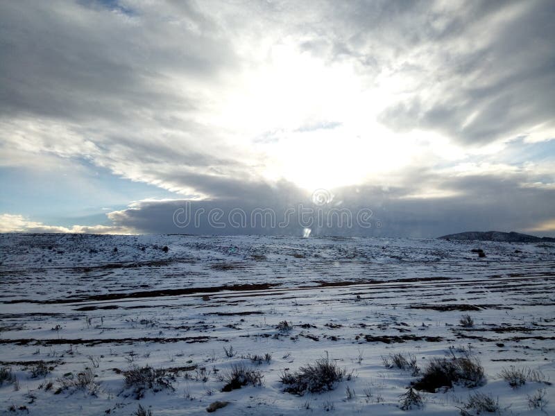 Cloudy snow stock photo. Image of wallpaper, cold, nature - 92299654