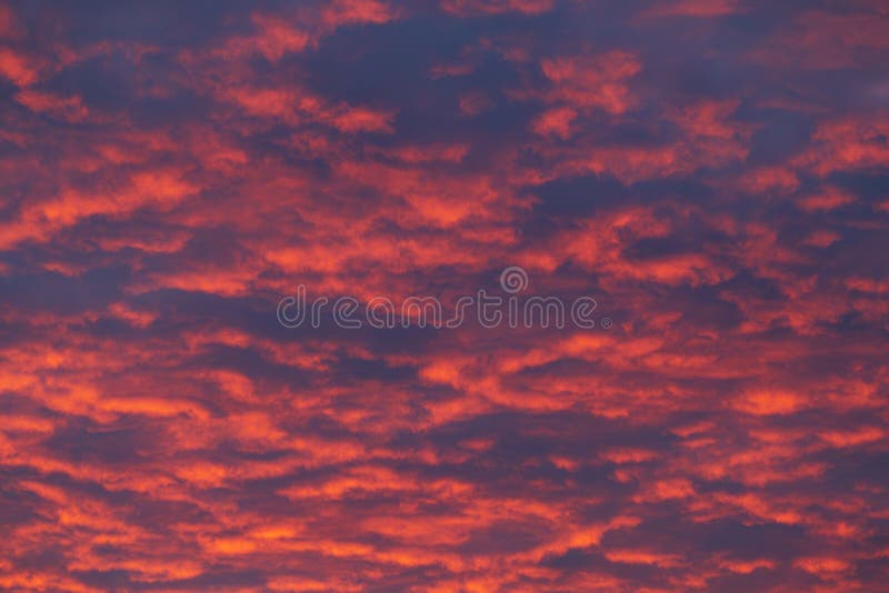 Cloudy Sunset with Gentle Colorful Clouds. Stock Photo - Image of ...