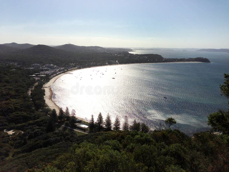 Cloudy Sunset at Port Stephens NSW Stock Image - Image of tomaree, park ...