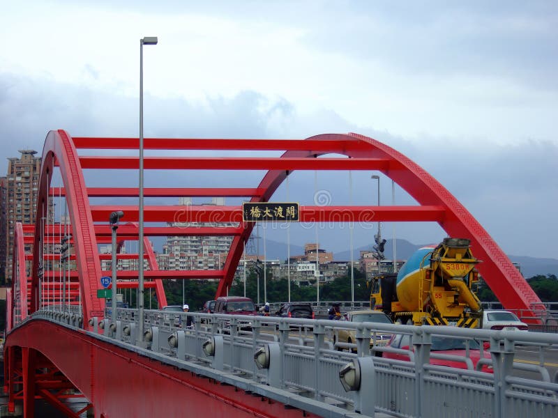Guandu Bridge stock photo. Image of golden, downtown - 36235322