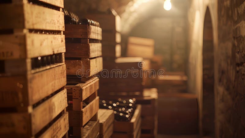 A Cloudy View of Stacked Wine Crates Hints at the Hidden Treasures in ...
