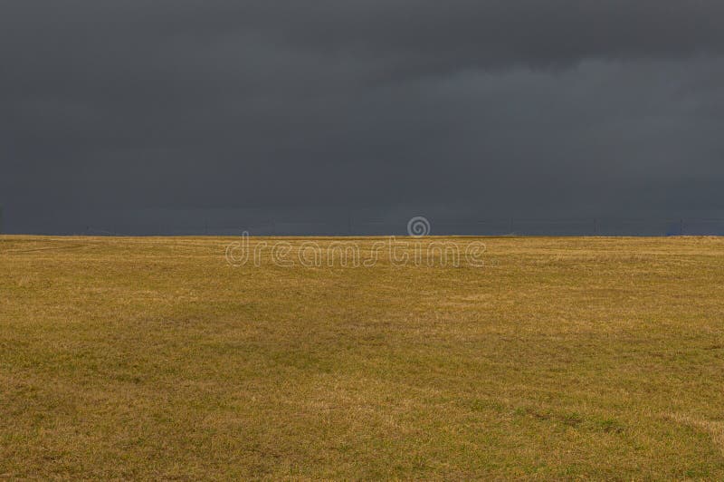 Cloudy field at czechia stock image. Image of church - 173472099