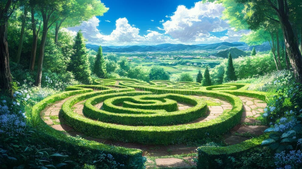 Cloudy Weather Forms the Backdrop of a Tranquil Anime Theme, Situated ...