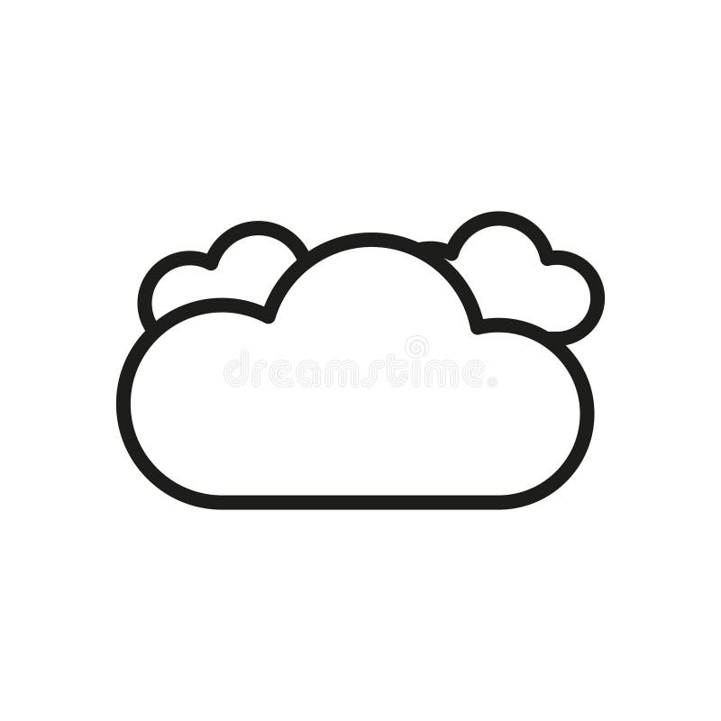 Cloudy Weather Icon Vector Basic Design Simple and Modern Stock Vector ...