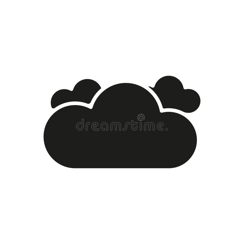Cloudy Weather Icon Vector Basic Design Simple and Modern Stock Vector ...