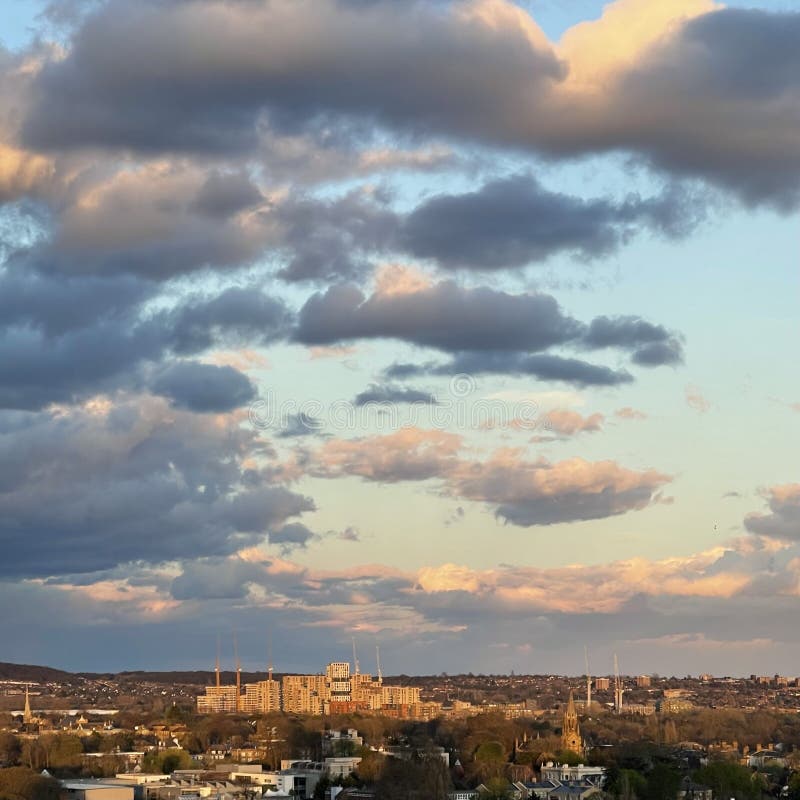 Colourful Cloud in sky stock image. Image of london - 246825265