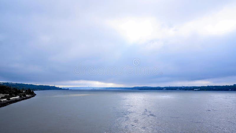 Cloudy Weather Over the St. Lawrence River Stock Photo - Image of wide ...