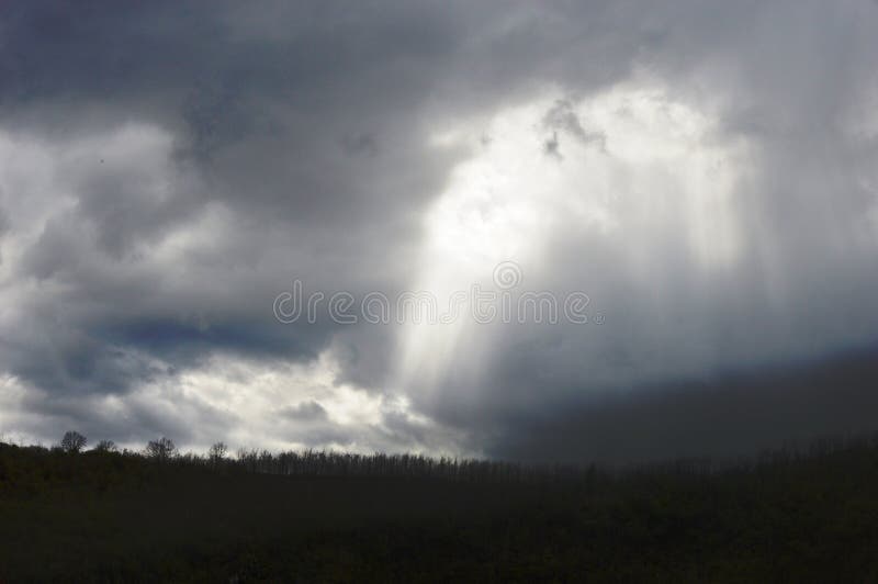 Cloudy Weather with Sun Rays Stock Photo - Image of nature, details ...