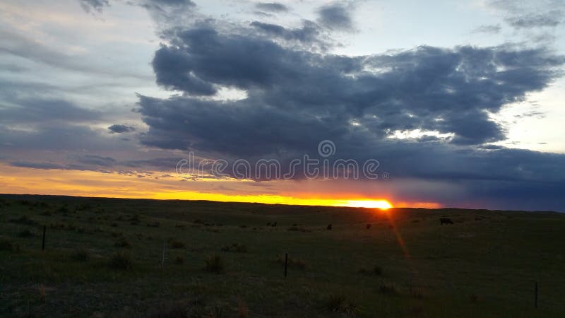 Western USA Sunset stock image. Image of cacti, clouds - 6452433