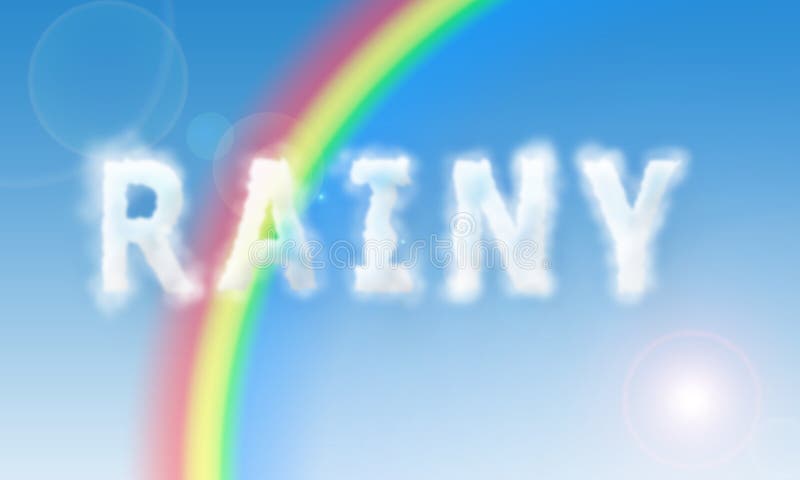 Cloudy word stock illustration. Illustration of sign - 203861831