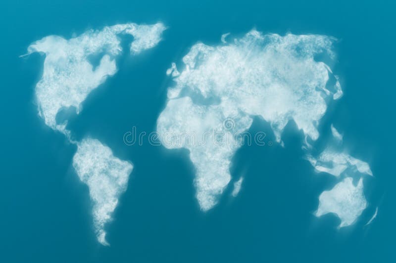 Cloudy world map stock photo. Image of countries, concept - 17659856