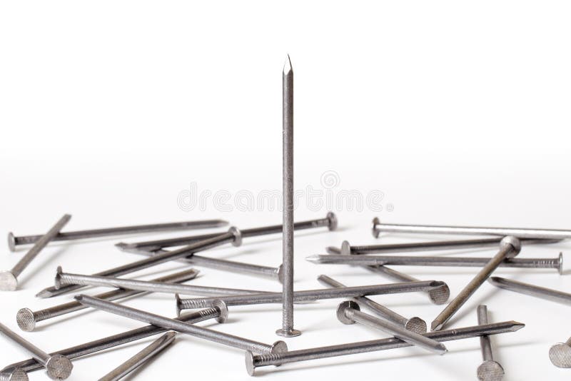 Clous en acier photo stock. Image du groupe, clous, clou - 23331980