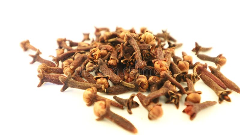 Clove Spice Pile on White Isolate Stock Video - Video of macro, brown ...