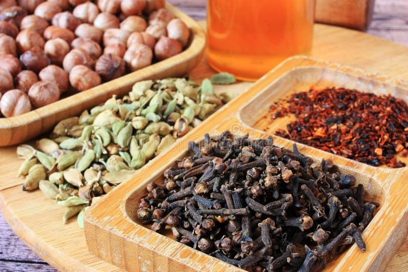 Clove Sticks and Cardamom Seeds Stock Photo - Image of cafe, closeup ...