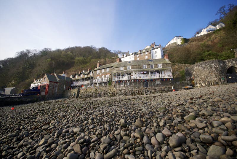 Clovelly, Cornwall, UK stock image. Image of harbor, hotel - 51581217