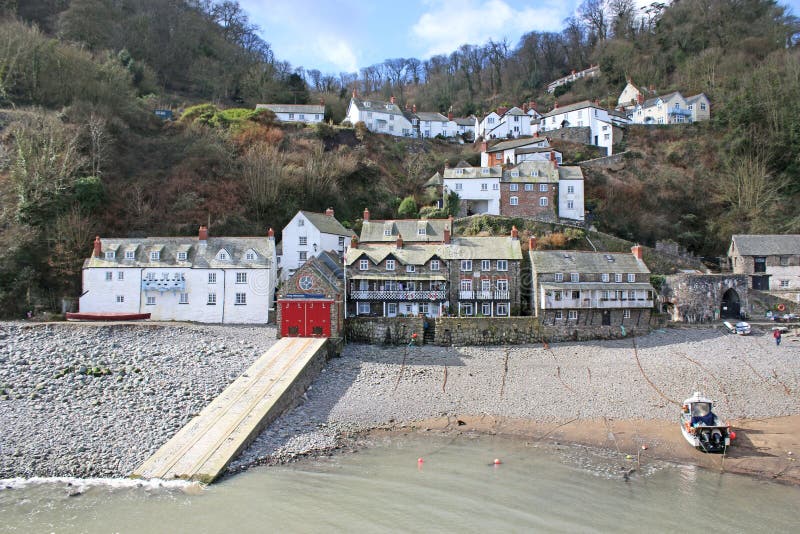 Clovelly harbour, Devon stock image. Image of cobbled - 167693583